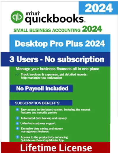 QuickBooks Pro 2024 No Subscription Desktop Pc 3 Users – The Express ...
