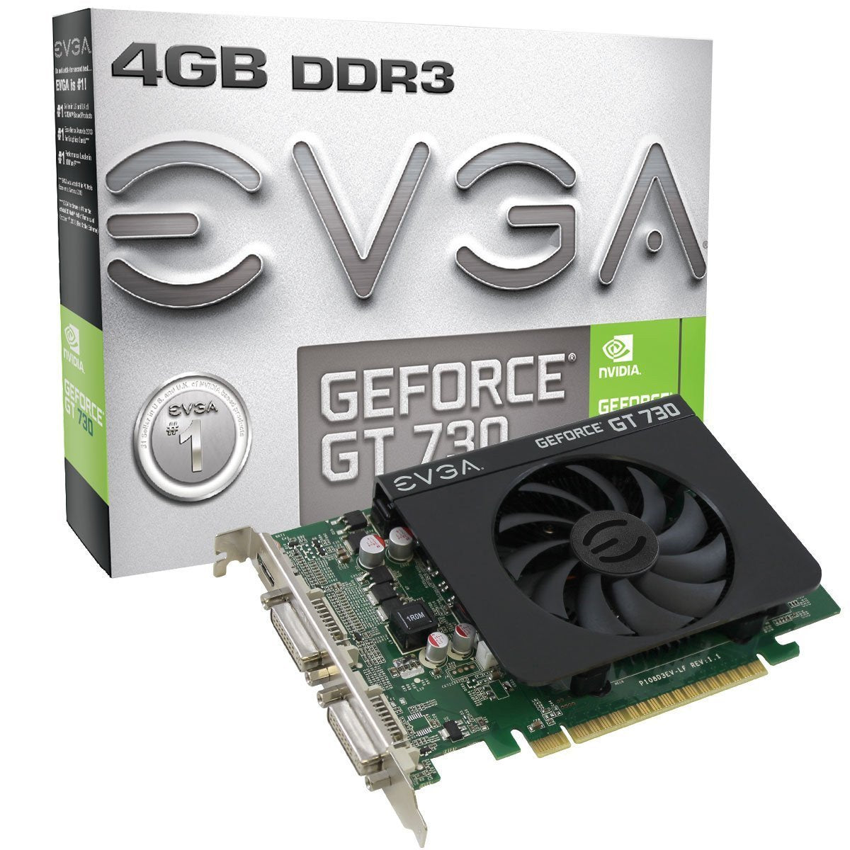 EVGA GeForce GT 730 4GB DDR3 Dual DVI Graphics Card – The Express ...